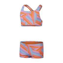 Speedo - Kid's Allover 2 Piece Boyleg Short - Bikini Gr 9-10 Years rosa