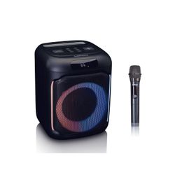 Lenco PA-100BK High-Power-Soundsystem BT Lichteffekte Party-Lautsprecher (Bluetooth, 100 W), schwarz