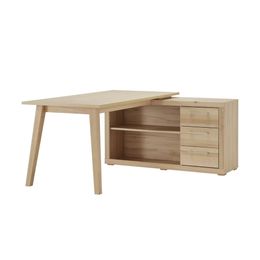 Smart Eckschreibtisch Oslo ¦ holzfarben ¦ Maße (cm): B: 165 H: 76 T: 130