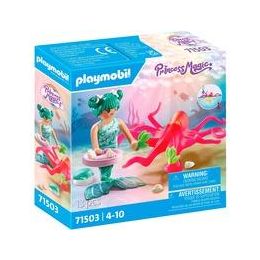 Playmobil 71503 Princess Magic Meerjungfrau mit Farbwechselkrake, Konstruktionsspielzeug