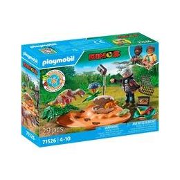 Playmobil 71526 Dinos Stegosaurusnest mit Eierdieb, Konstruktionsspielzeug Serie: Dinos Teile: 29 -teilig Altersangabe: von 4 Jahren bis 10 Jahren Material: Kunststoff