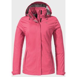 Schöffel SCHÖFFEL Outdoorjacke »Jacket Gmund L« mit Kapuze 3155 - pink 36 36 Wasserdicht & atmungsaktiv dank 2-Lagen VENTURI Ripstop