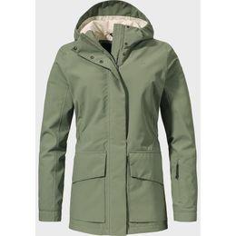 Sch&ouml;ffel SCH&Ouml;FFEL Outdoorjacke &raquo;Jacket Geneva L&laquo; mit Kapuze 6970 - gr&uuml;n 38 38 Hoher Wetterschutz durch 2-Lagen VENTURI Bekleidung