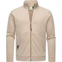 Ragwear Kapuzensweatjacke Miet coole Herren Basic Sweatjacke, braun