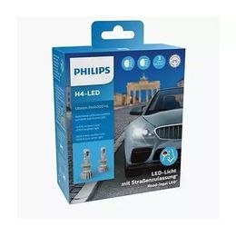 2x Philips H4-LED Ultinon Pro6000 Nachrüstlampen Lebensdauer 3.000 Stunden Farbtemperatur:5.800K mit Straßenzulassung (11342U6000X2)