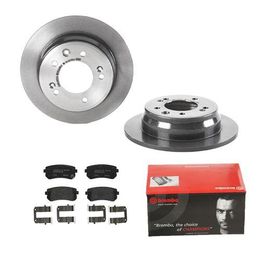 Brembo Bremsscheiben COATED Ø262mm + Bremsbeläge hinten für Hyundai I30 FD IX35