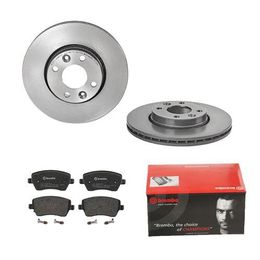 Brembo Bremsscheiben COATED Ø260mm + Bremsbeläge vorne für Nissan MICRA 3