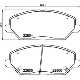 Brembo Bremsbelagsatz, Scheibenbremse vorne rechts links mit Zubehör für HYUNDAI 58101G4A00 58101G4A10 P 30 110