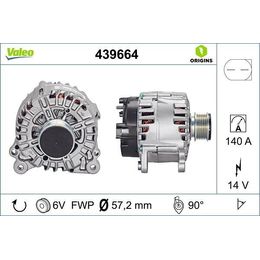 Valeo Generator NEW ORIGINAL PART 14V 140A für SKODA VW (SVW) SEAT DODGE JEEP AUDI FORD CHRYSLER 3L903023FX 028903029N 6F903023C 439664