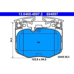 ATE Bremsbeläge vorne (13.0460-4897.2) für BMW 4 3 8 X5 5 7 X4 X3 Toyota Supra