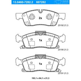 ATE Bremsbeläge vorne (13.0460-7282.2) für Mercedes-Benz GLE M-Klasse Jeep Grand