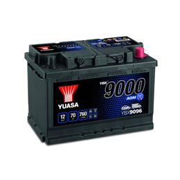 Yuasa Starterbatterie YBX9000 AGM Start Stop Plus Batteries 12V 70Ah 760A für VW KIA LAND ROVER AUDI MERCEDES-BENZ JAGUAR ROLLS-ROYCE PORSCHE VOLVO BM