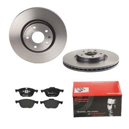 Brembo Bremsscheiben COATED Ø300mm + Bremsbeläge vorne für Ford FOCUS 2 FOCUS 3