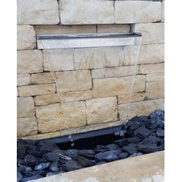 Jürgen Bocker - Gartenambiente Wasserfall Wasserfall 45 cm Edelstahl matt LED Sets erhältlich Wasserauslauf