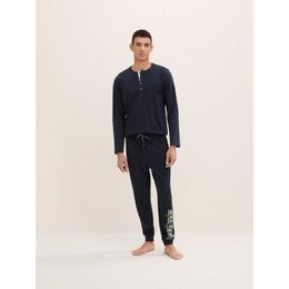 Tom Tailor Schlafhose Pyjama mit Logo Print