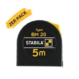 Stabila Maßband Stabila Taschenbandmaß BM20 5m ohne LOGO Polyamid