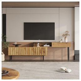 XDeer Moderner TV-Ständer mit Marmor- und Holzmaserungsdesign TV-Ständer
