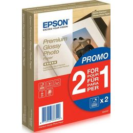 Epson Druckerpapier 2x 40 Epson Premium Glossy Photo Paper 10x15 cm
