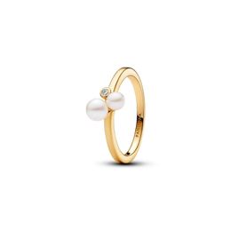 Pandora Fingerring Pandora Ring Duo Pearls 163156C01-54 vergoldet