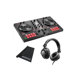 Hercules DJ Controller Inpulse 300 MK2 mit DJ45 Kopfhörer und Mikrofasertuch