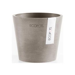 Ecopots Blumentopf Amsterdam Mini 10,5 Taupe, für den Innenbereich, braun