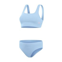 Speedo - Women's Textured Deep U-Back 2 Piece - Bikini Gr 32 - DE: 36 blau