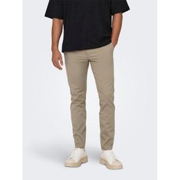 Only & Sons ONLY & SONS Chinohose Feine Chino Hose Slim Fit Twill Denim Stoffhose ONSMARK 6995 in Beige