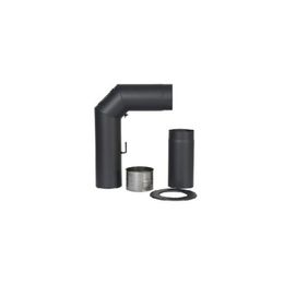 KAMINO FLAM Ofenrohr Winkelrohr-Set Senotherm® 150 mm schwarz 331873