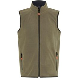 Gardena Fleeceweste Dusty Olive relaxed fit, grün