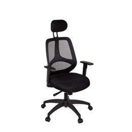 furnicato Bürostuhl DELUXE Stoffbezug Schreibtischstuhl Armlehne schwarz Chefsessel 120 kg