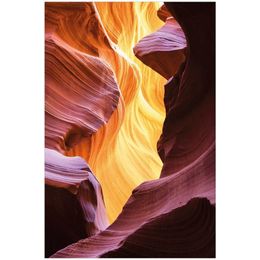 Wallario Glasbild, Schlucht aus Sandstein in Arizona Antelope Canyon