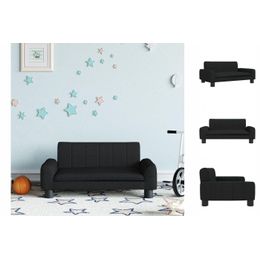 vidaXL Kindersofa Kindersofa Schwarz 70x45x30 cm Stoff Kindercouch Kindermöbel Kinderzim