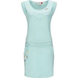 Ragwear Sommerkleid Penelope leichtes Baumwoll Kleid mit Print, blau