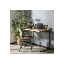 LEVEN Lifestyle Schreibtisch LEON 110 x 60 cm Akazie Baumkante Sekretär Büro (1 Tisch)