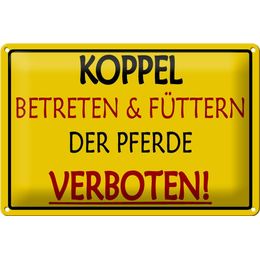Hebold Flachmann Blechschild 30x20cm Koppel Betreten verboten Hinweis Schild Made in Ge