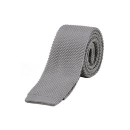 DonDon Krawatte schmale Krawatte 5 cm Wollkrawatte (Packung