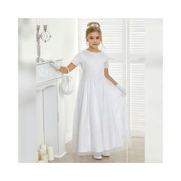 Dalary Partykleid Blumenmädchenkleid Kommunionkleid Dalary DK-307 Weiß