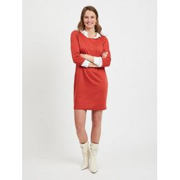 Vila Shirtkleid Vila Damen Kleid Longshirt Midikleid mit 3/4 Ärmeln