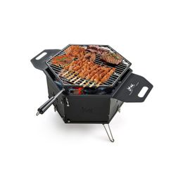 Costway Holzkohlegrill, 3 in 1 Campinggrill