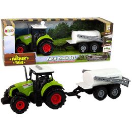 LEAN Toys Spielzeug-Traktor Traktor Anhänger Farmwagen Landmaschinenspielzeug Landmaschinen Spiel