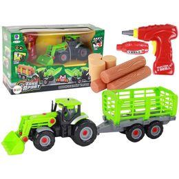 LEAN Toys Spielzeug-Traktor Traktor Sattelauflieger Landmaschinenschraubendreher Spielzeugfahrzeug