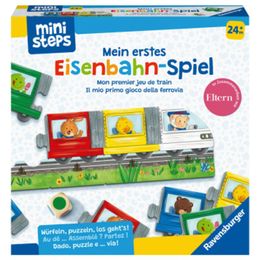 RAVENSBURGER VERLAG Ravensburger ministeps 4187 Mein erstes Eisenbahn-Spiel, Erstes Würfel- und Puzz