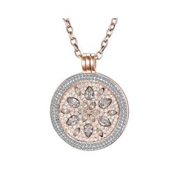 Morella Kette mit Anhänger Coinkette Halskette roségold 70 cm für 33 mm Coins (2-tlg)