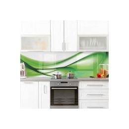 Bilderdepot24 Küchenrückwand grün dekor Abstrakt Wandpaneel Küche Green Touch Wandverkleidung