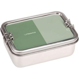 Lässig LÄSSIG Lunchbox Solid, olive/green, Edelstahl, Silikon, (1-tlg), aus Edelstahl, grün|silberfarben