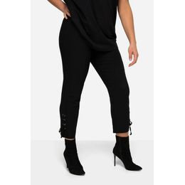 MIAMODA Stoffhose Bengalin-Hose Slim Fit Schnürung am Saum