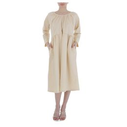 Ital-Design Sommerkleid Damen Boho/Hippie Sommerkleid in Beige