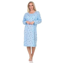 EloModa Nachthemd Damen Nachthemd Sleepshirt Nachtwäsche mit Muster