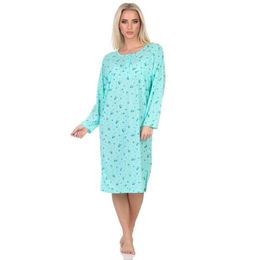 EloModa Nachthemd Damen Nachthemd Sleepshirt Nachtwäsche mit Muster