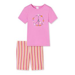 Schiesser Pyjama kurz - Girls World Oragnic Cotton (2 tlg) schlafanzug schlafmode bequem